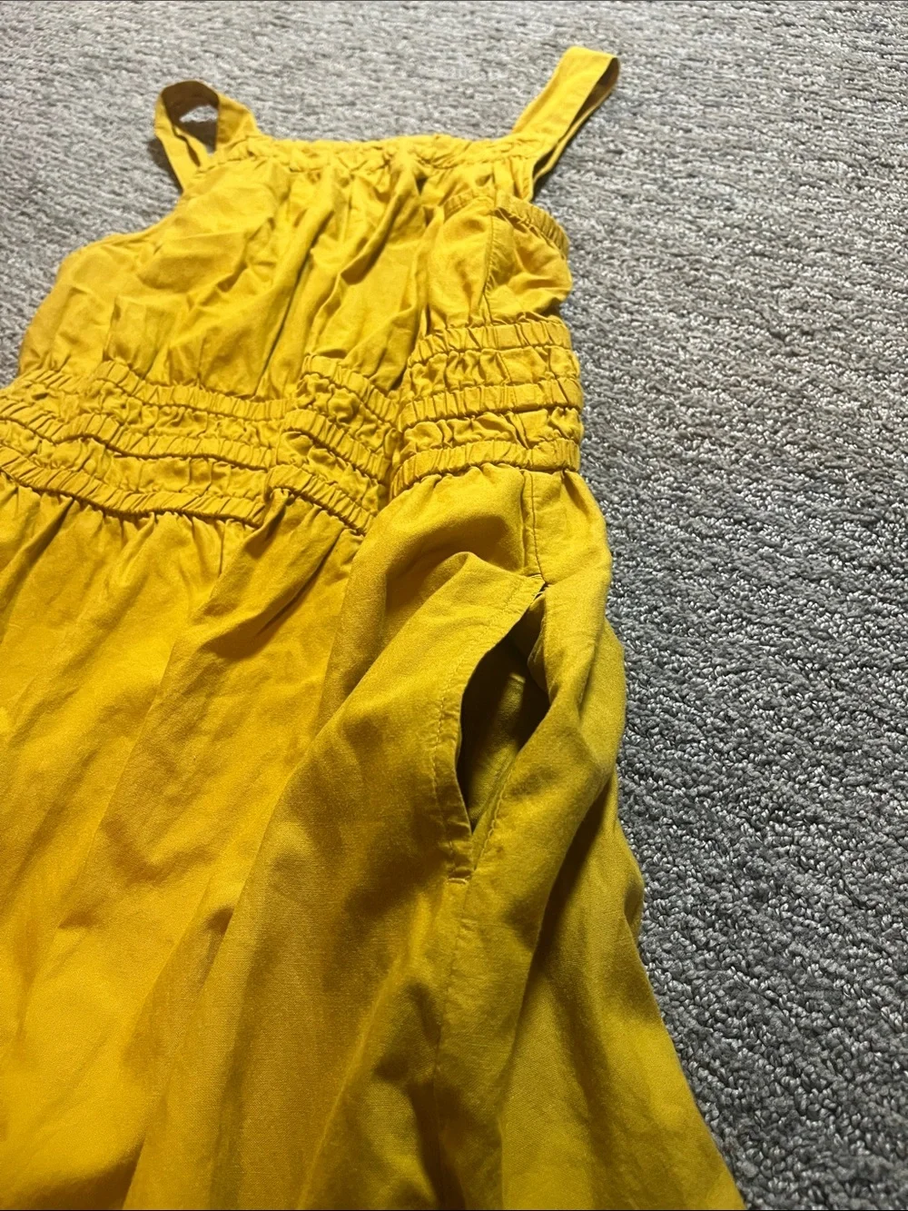 Time and Tru | Dresses | Time And Tru Mustard Yellow Smocked Maxi ...